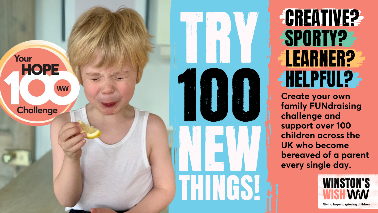 Winston’s Wish Launches Hope 100 This Summer for individuals and groups ...